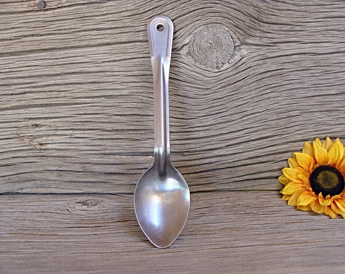 Vintage / LARGE / Stainless Steel Spoon / Hole for Hanging Spoon / Big ...