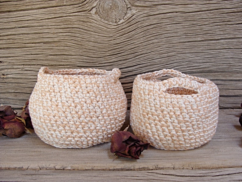 Two Baskets / Gift Basket Set / Handmade / 100% Cotton / - Etsy