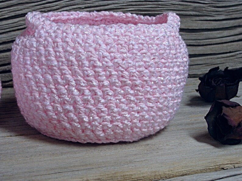 Two Baskets / Gift Basket Set / Handmade / Color: Pastel Pink - Etsy