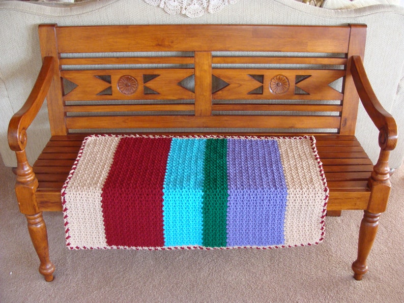 Cozy Lap Blanket / Colorful Crochet Throw / Washable / One of - Etsy
