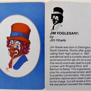 Congress Playing Cards Circus Clowns by Jim Howle Double Deck Features ...