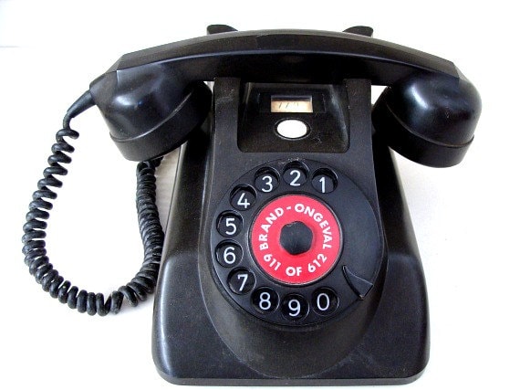 Rotary Dial / Black Telephone / Genuine Holland PTT / Vintage - Etsy