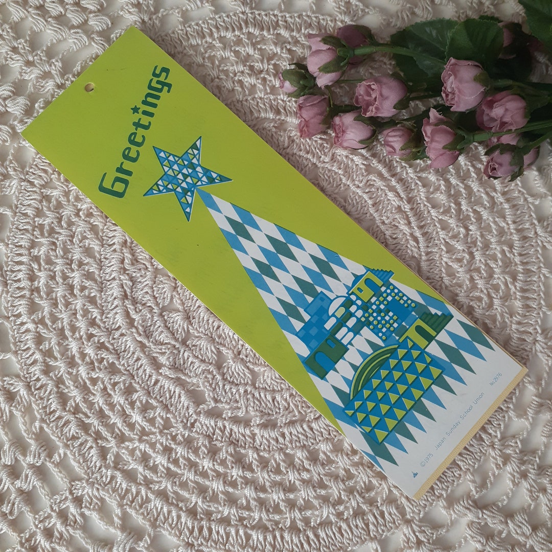 1976 / Greetings / Bookmark Calendar / Japan Sunday School Union / No ...