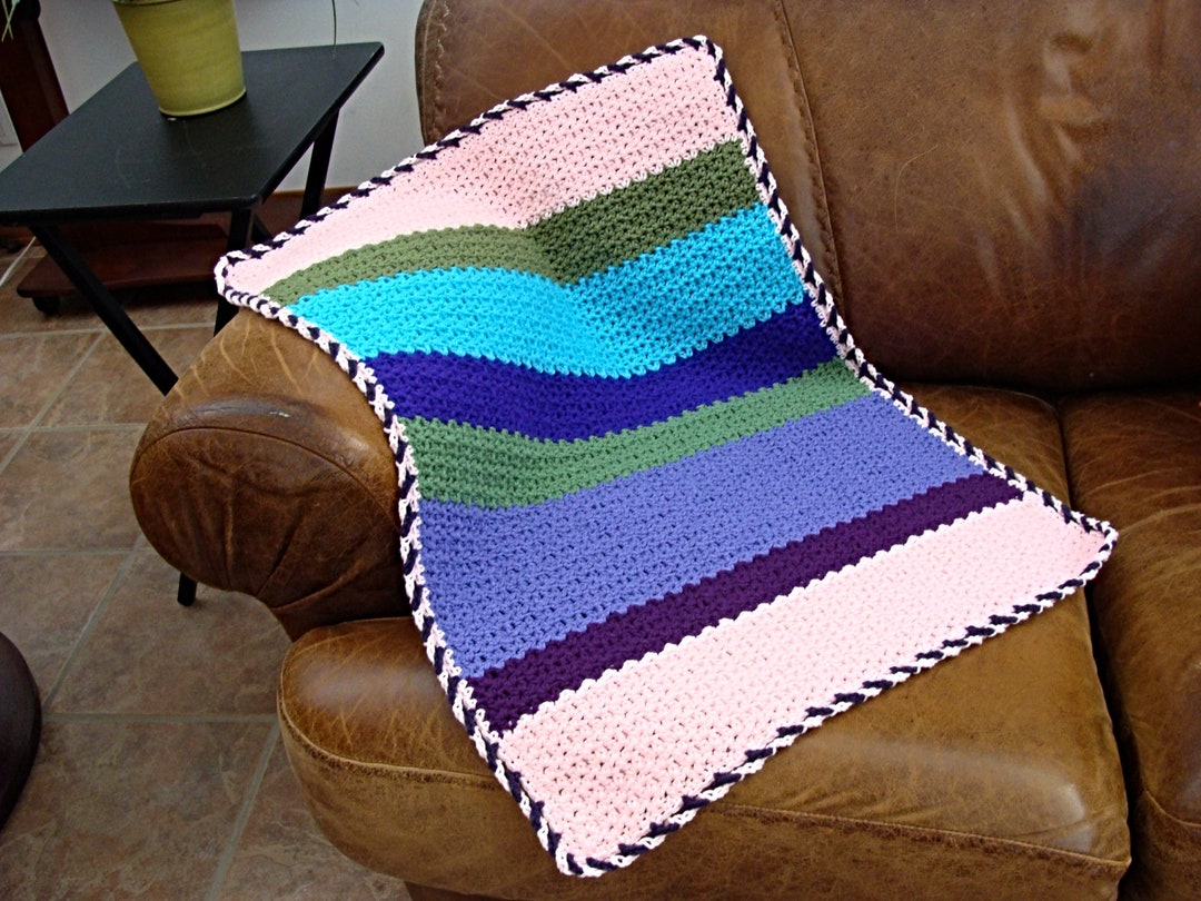 Cozy Lap Blanket / Colorful Crochet Throw / Washable / One of A Kind ...