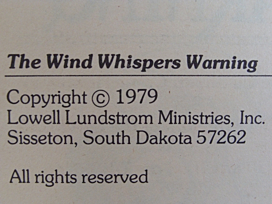 1979 / the Wind Whispers Warning / Lowell Lundstrom / A Review of End ...