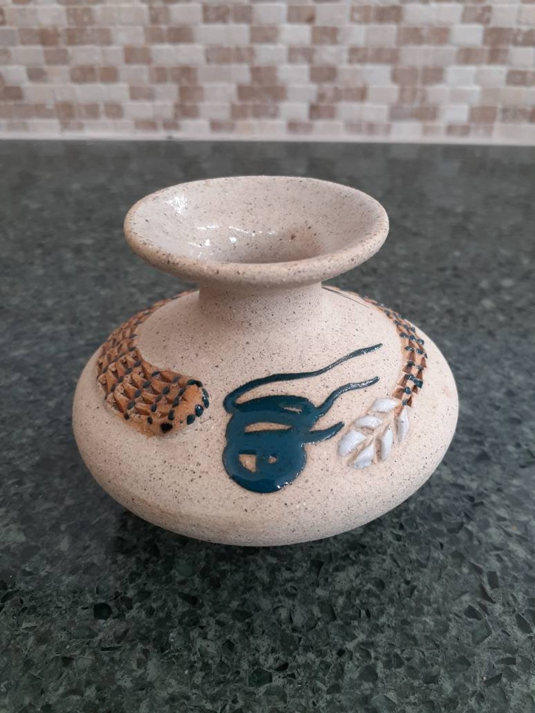 Vintage / Bud Vase / Rattlesnake / Pottery / Little Snake Vase / Signed ...