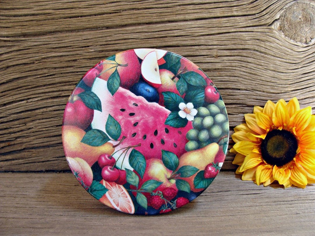 Vintage / Fruit Tin / Watermelon / Round / Small / 6 1/2" Diameter ...