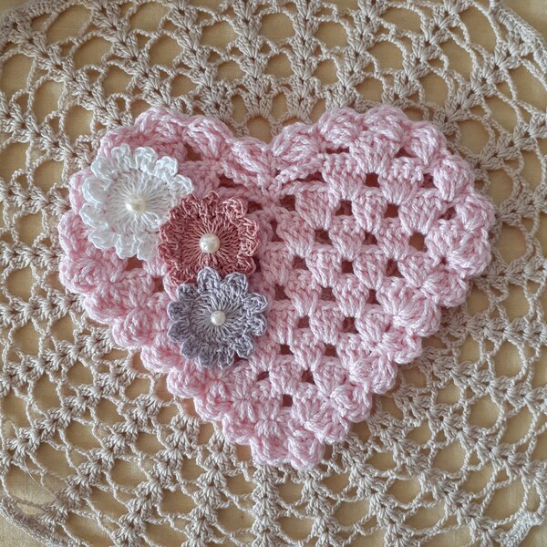 Crochet Heart Doily - Etsy