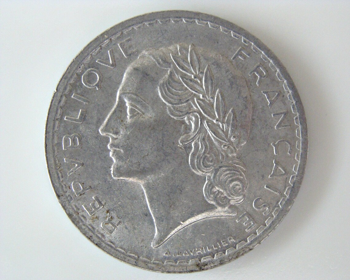 1949 / RF 5 Francs / France / REPVBLIQVE FRANCAISE / Aluminum Coin ...
