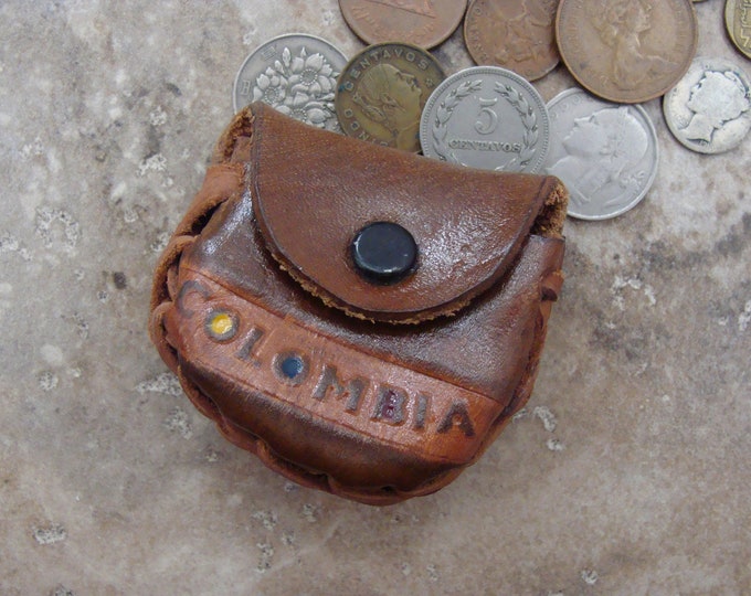 Vintage / Mini Coin Pouch / Colombian Souvenir / Small Coin Purse ...