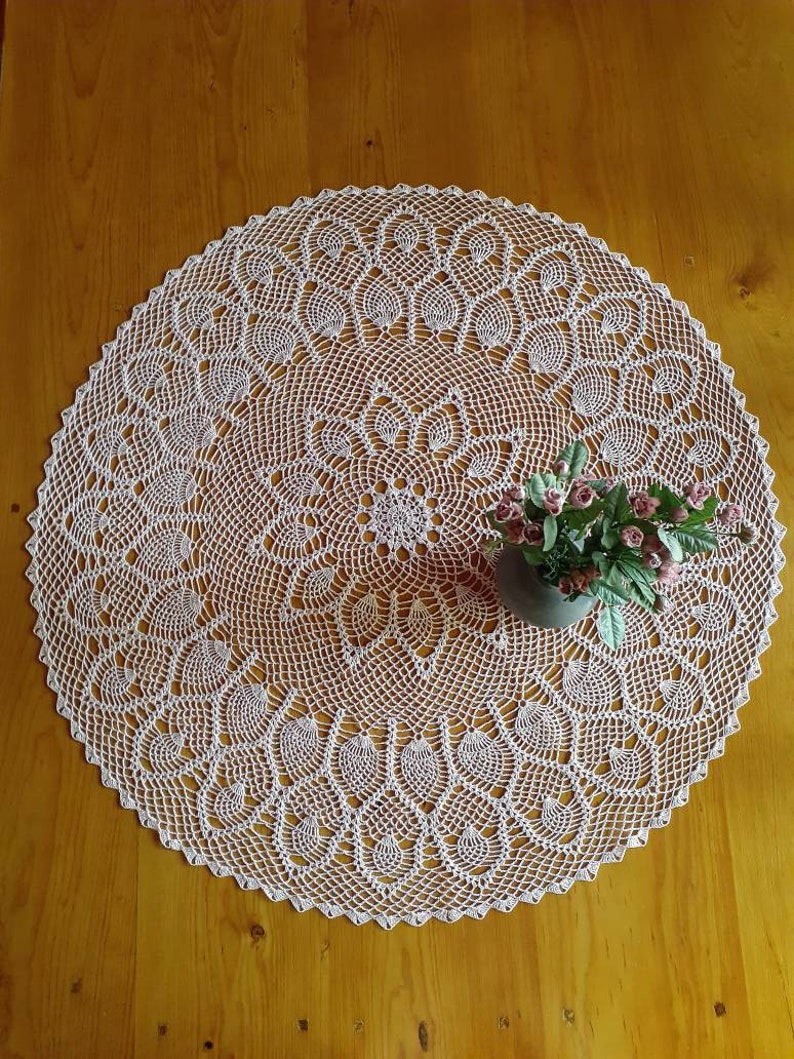 BABY PINK / 33 Round Doily / Handmade / Baby Shower / - Etsy