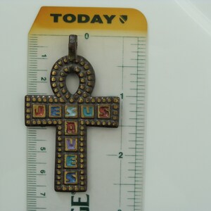 1969 / JESUS SAVES / Ankh Cross / C Terra Sancta Guild / Made in Israel ...
