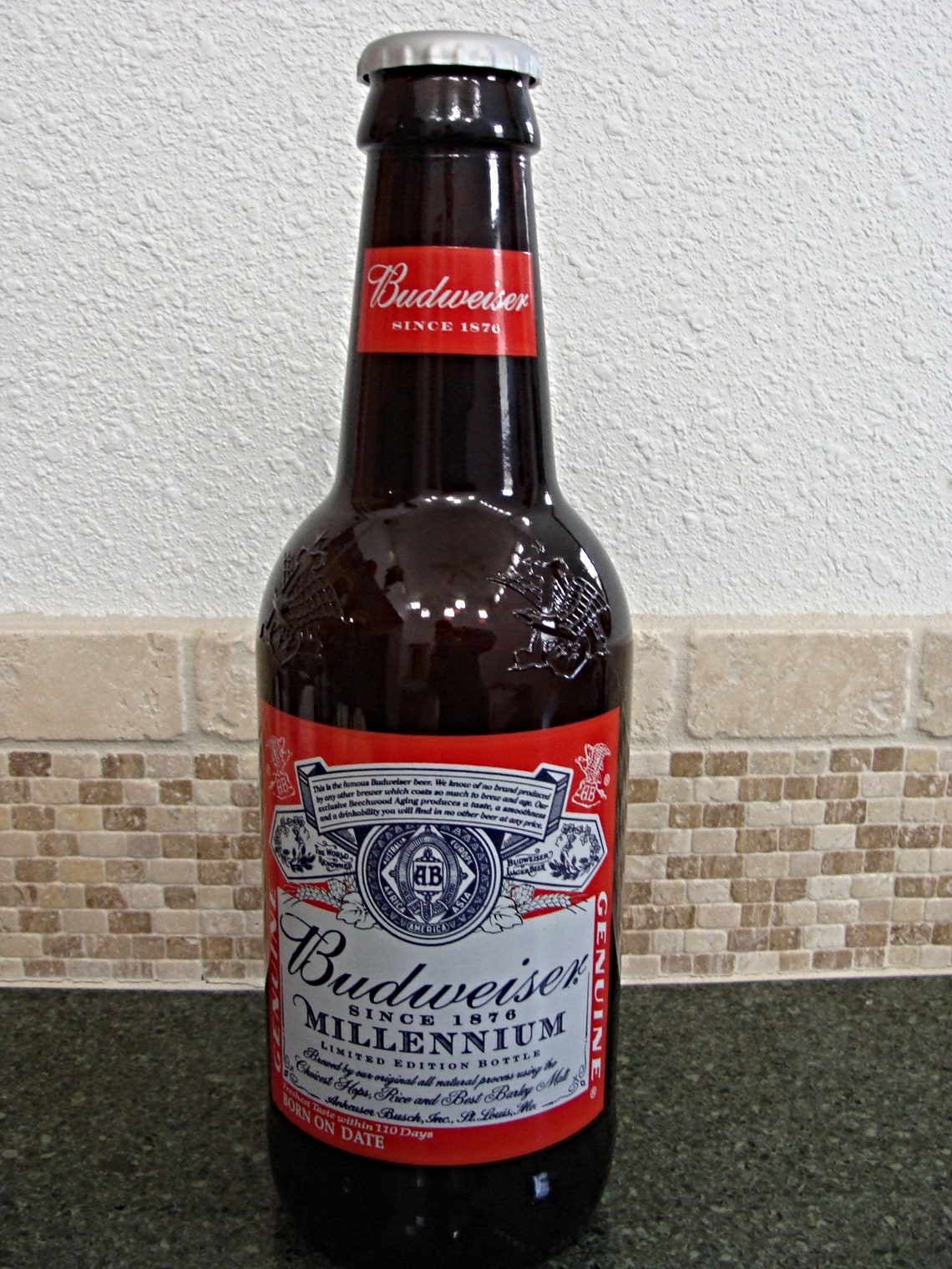 EMPTY / Year 2000 / LARGE Budweiser Display Bottle / MILLENNIUM ...