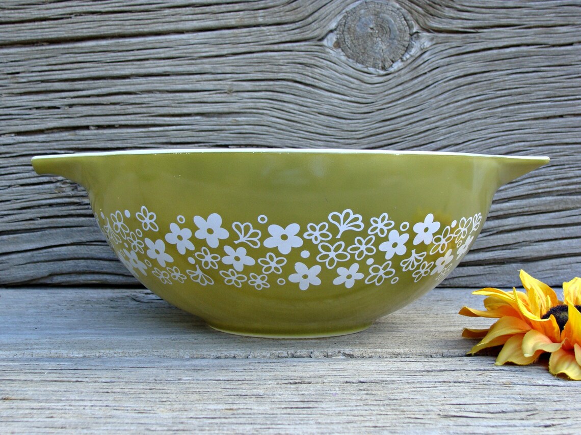 1970s / PYREX / Crazy Daisy / Spring Blossom / Nesting Bowl / 4 QT ...