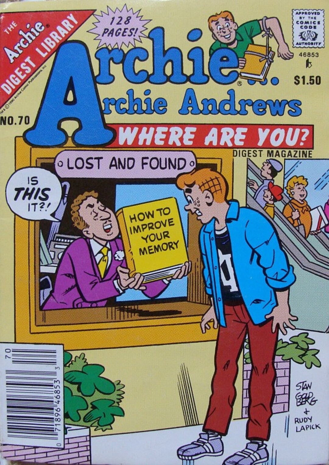1990 Archie Digest Library Archie Where Are You No 70 - Etsy