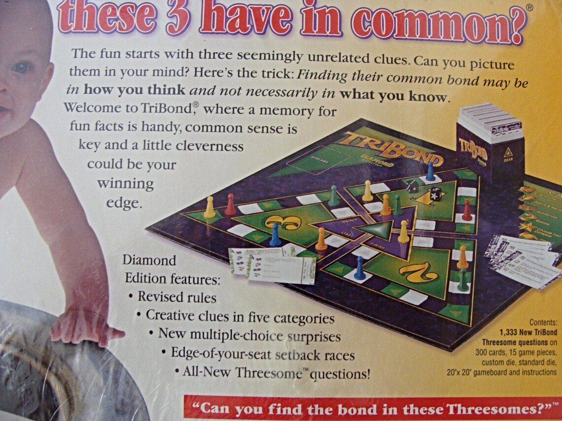 1998 / TRIBOND / Board Game / Diamond Edition / All New Questions ...