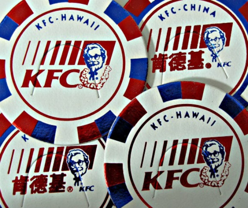 1990s / Set of Four 4 KFC Kentucky Fried Chicken Pogs / - Etsy