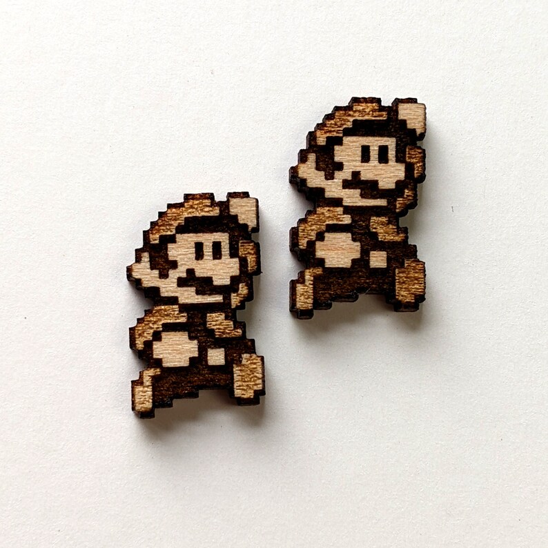 Mario / Mushroom / Question Mark Stud Earrings - Etsy