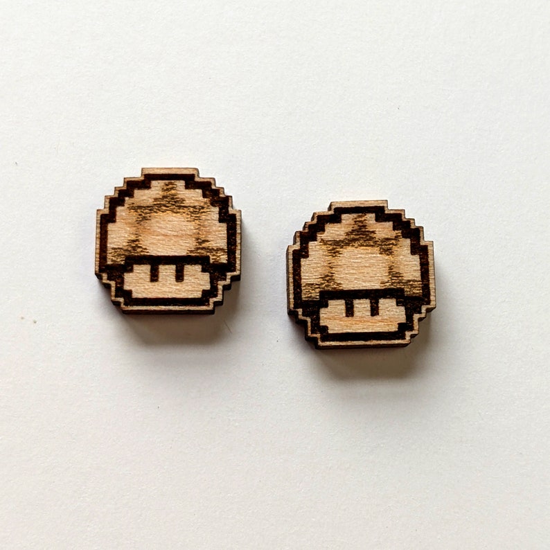Mario / Mushroom / Question Mark Stud Earrings - Etsy