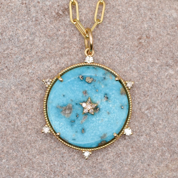 Turquoise Medallion - Etsy