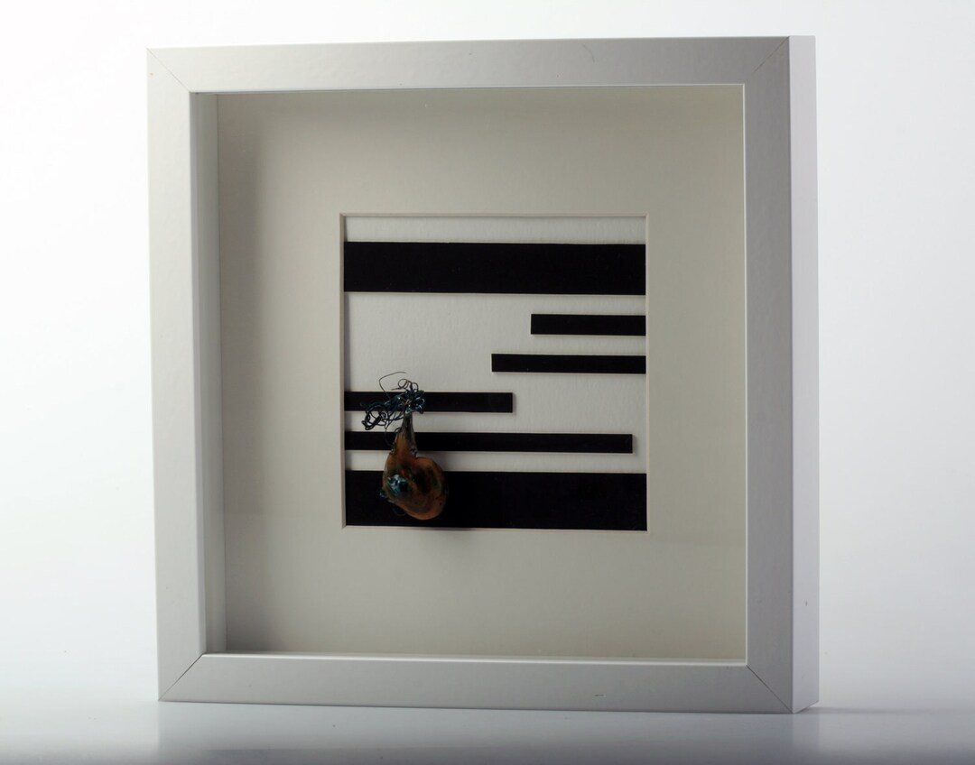 RESERVED Square White Box Frame With Mixed Media. ''gordian's Knot'' - Etsy