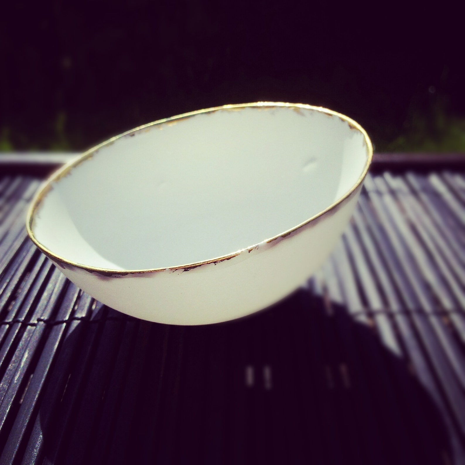 Fine Bone China Small Stoneware Bowl With Real Gold, White Porcelain ...