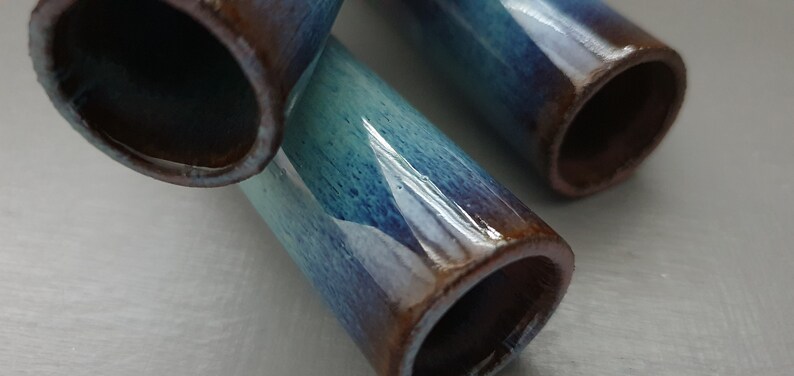 Decorative Thin Tall Mini Vase Made Out of Stoneware Black Porcelain ...