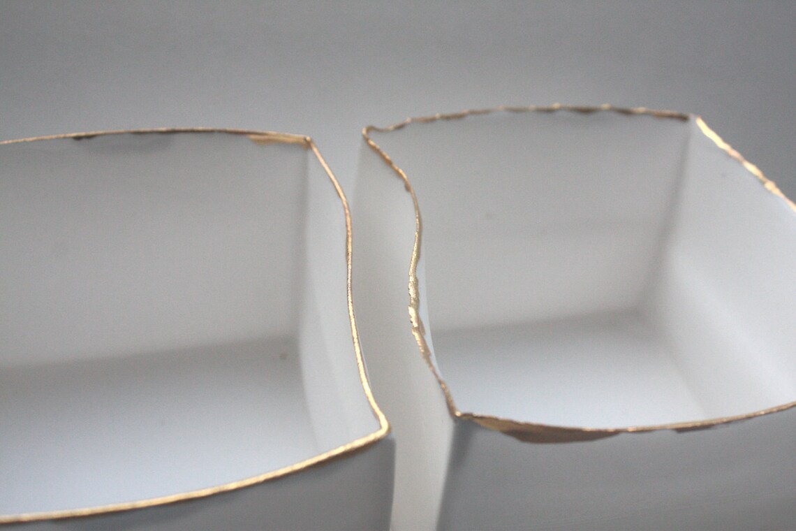 Big Snow White Cube Made From English Fine Bone China and Real - Etsy