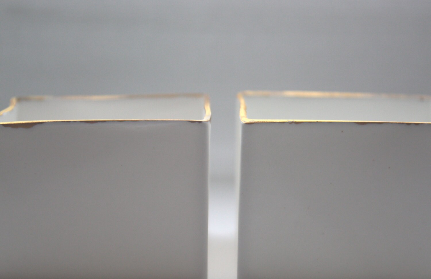 Big Snow White Cube Made From Fine Bone China and Real Gold | Etsy