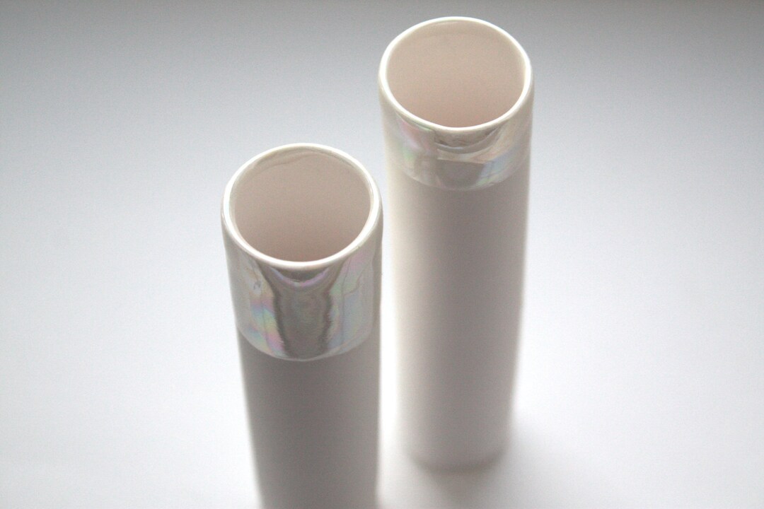 Decorative Thin Tall Mini Vase Made Out of Stoneware English Fine Bone ...