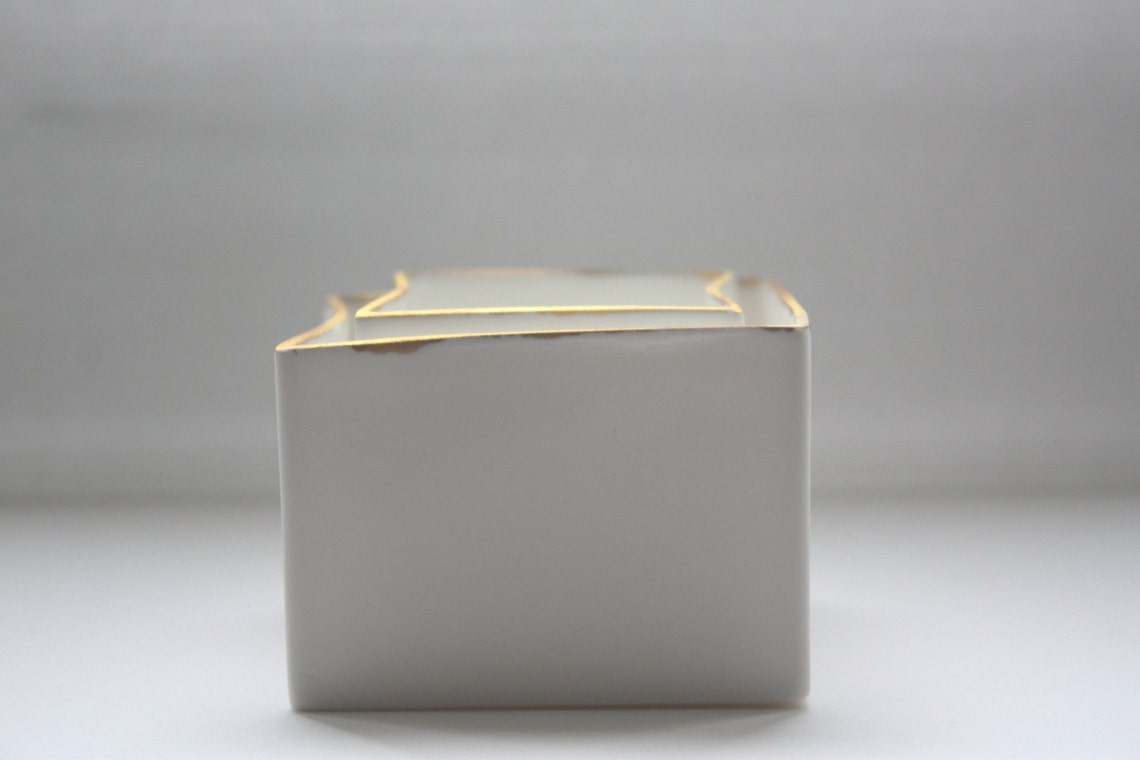 Pure White Cube Set Made From Fine Bone China and Real Gold - Etsy
