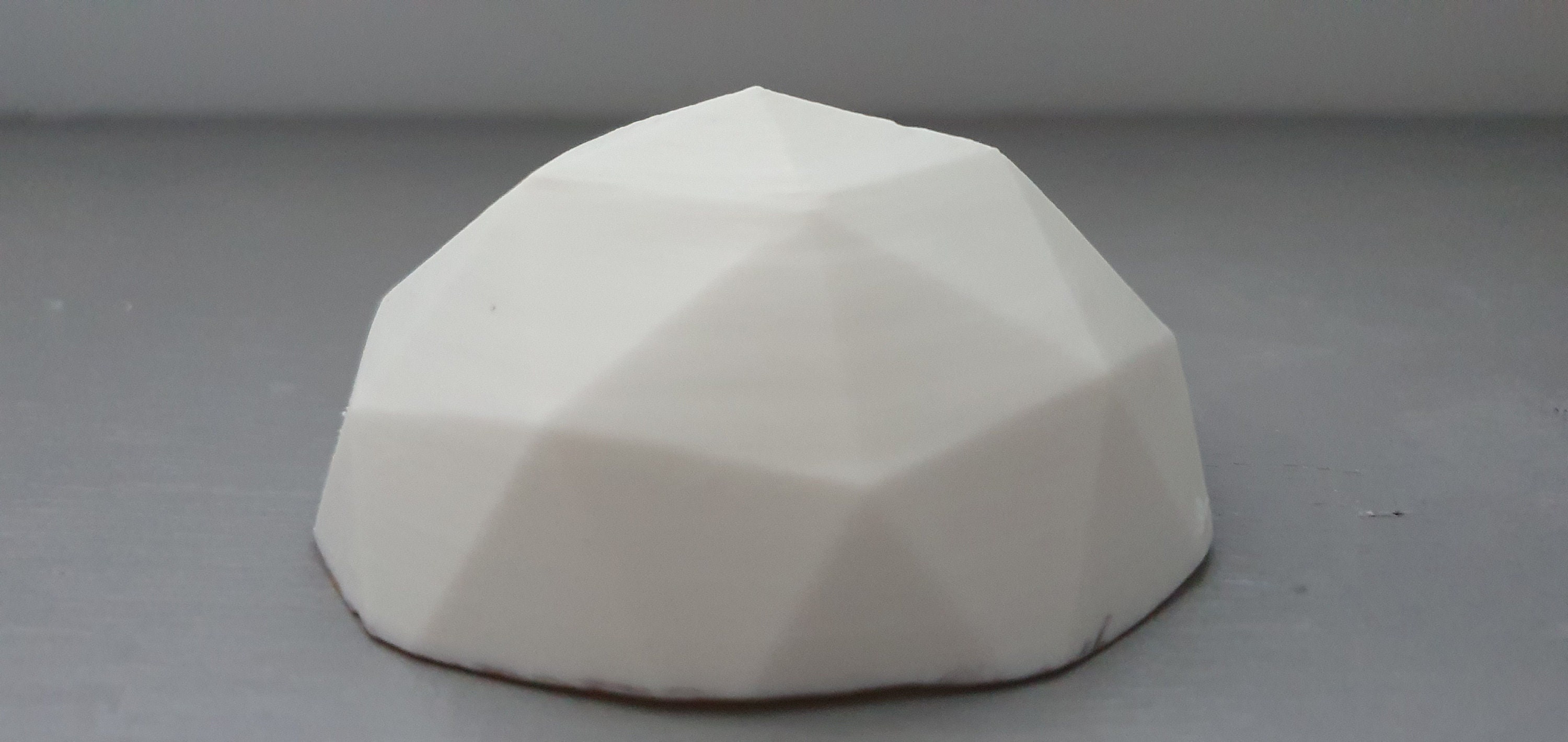 Geometric Faceted Polyhedron White Bowl Made From Stoneware Porcelain ...