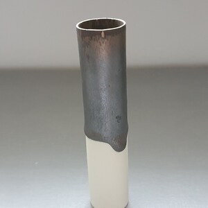Decorative Thin Tall Mini Vase Made Out of Stoneware Porcelain and Mat ...