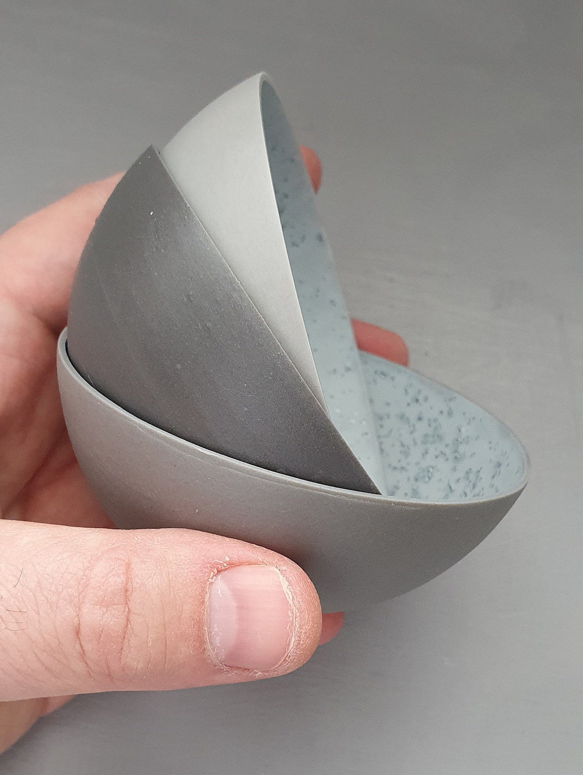 Porcelain Bowl. Stoneware Parian Porcelain Bowl in 3 Shades of Grey ...