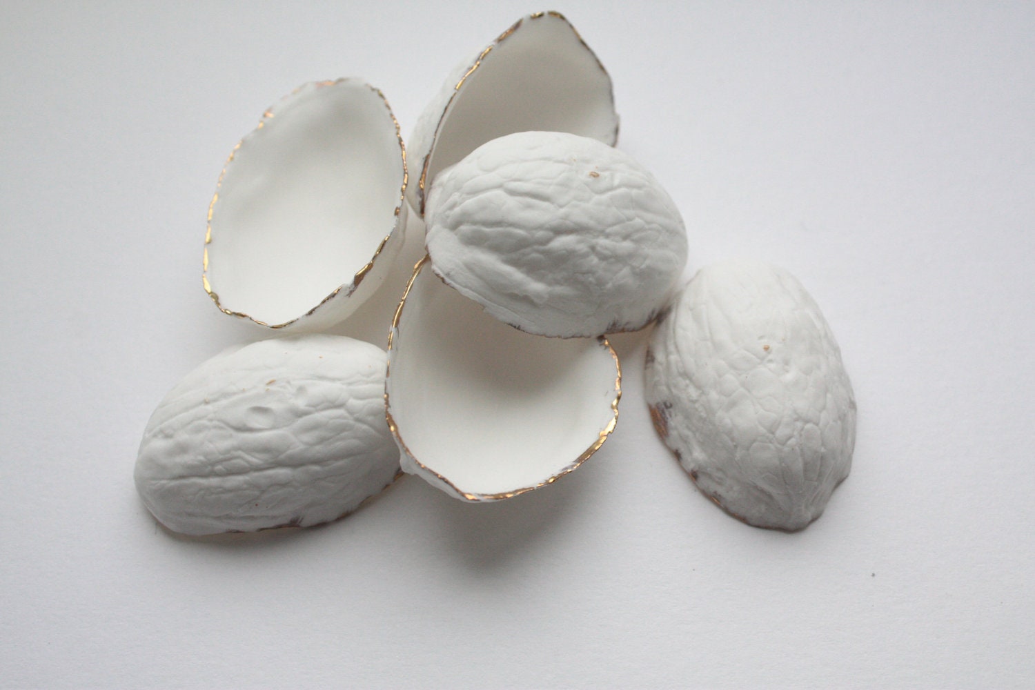 Walnut Shells From Stoneware English Fine Bone China and Real Gold and ...