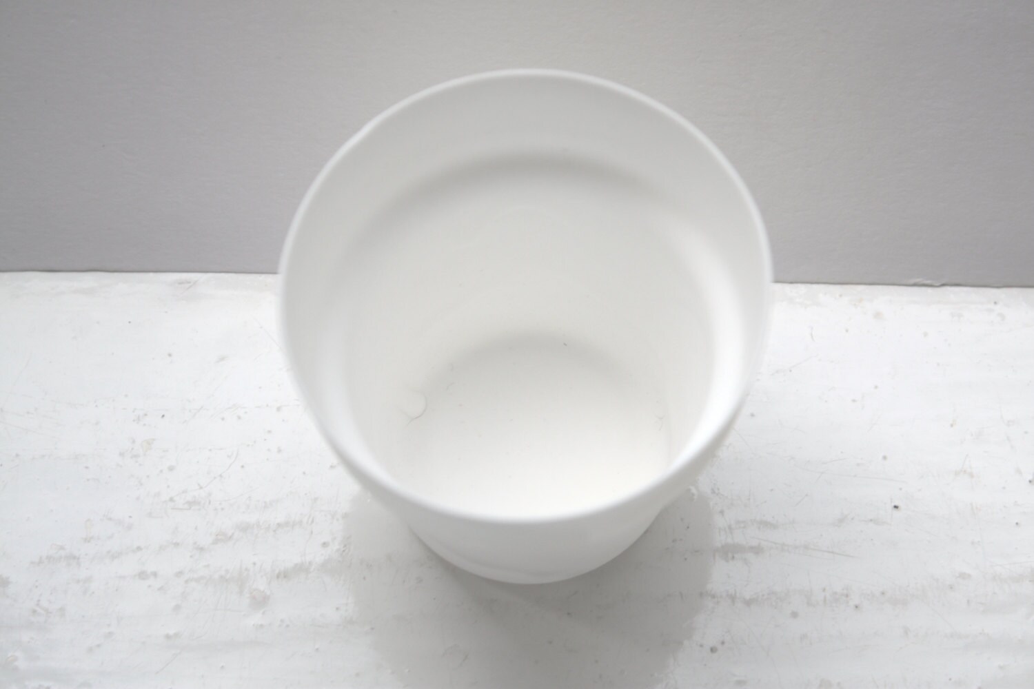 Mother of Pearl Pot. Pure White Fine Bone China Planter With a Hint of ...