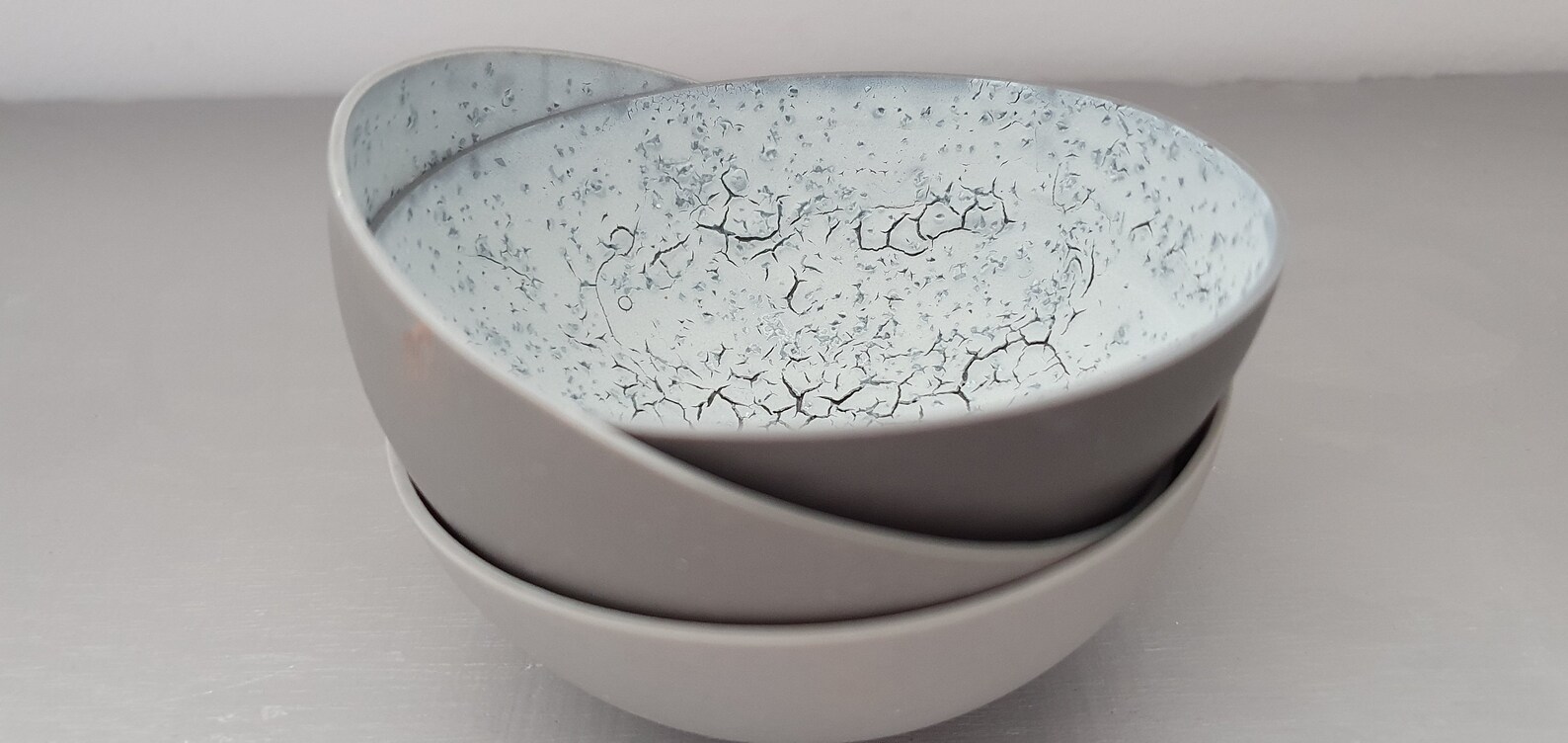 Porcelain Bowl. Stoneware Parian Porcelain Bowl in 3 Shades of Grey ...