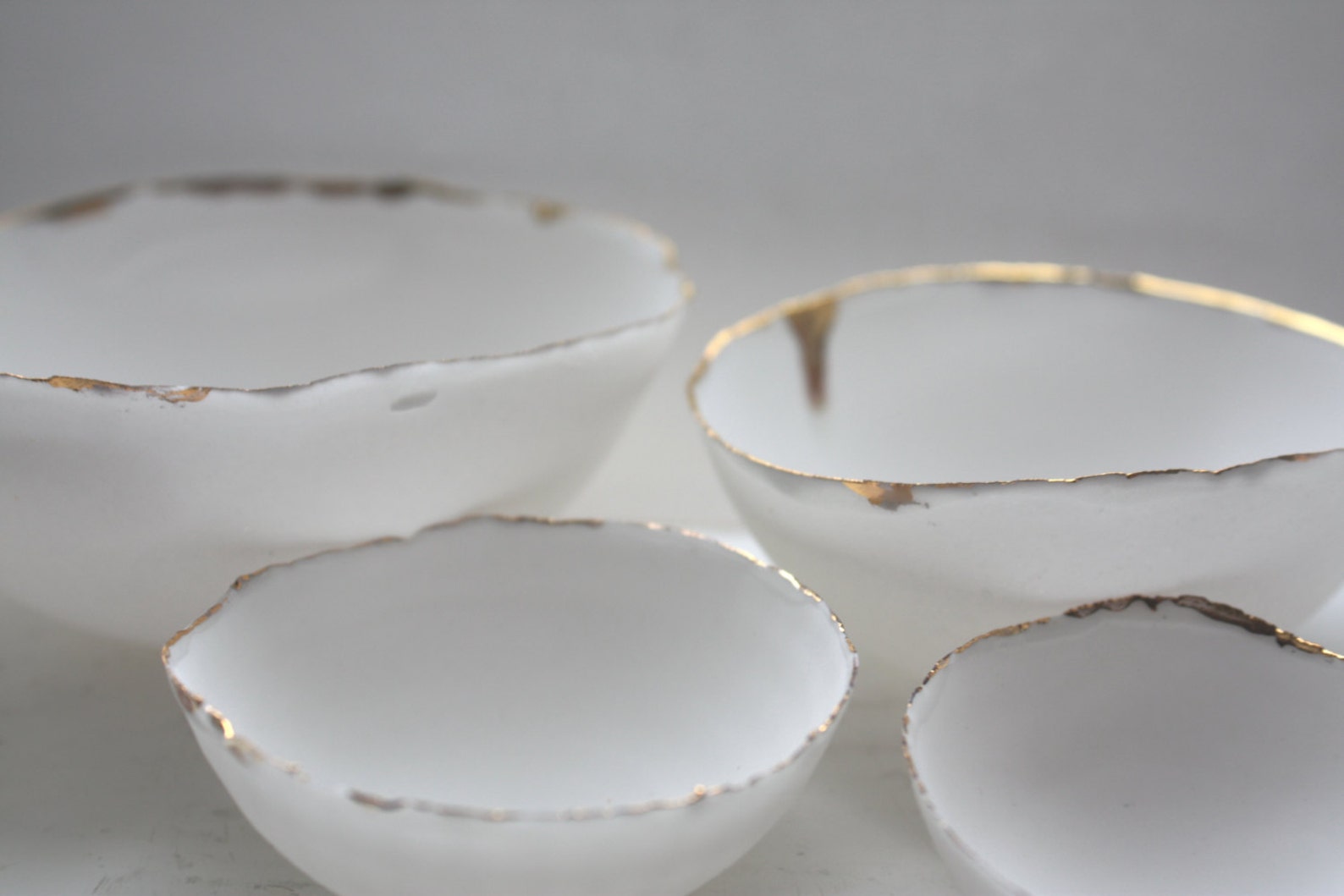 Set of 4 English Fine Bone China Nesting Stoneware Bowls With | Etsy