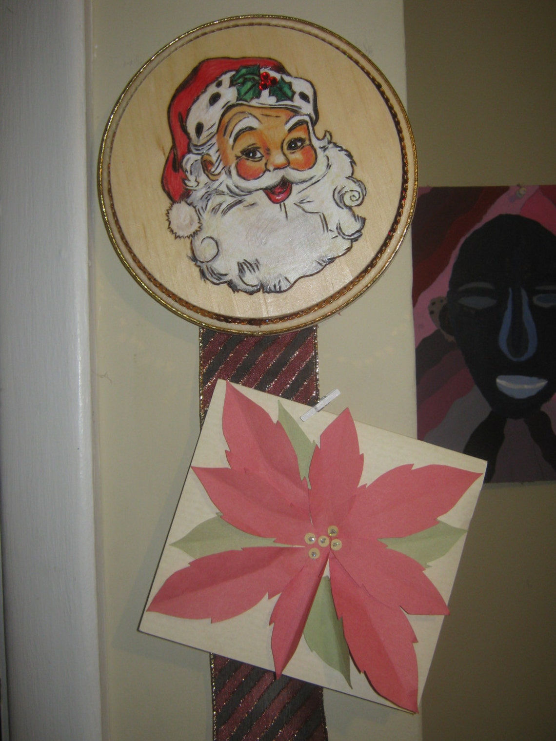 Santa Claus Christmas Card Holder - Etsy