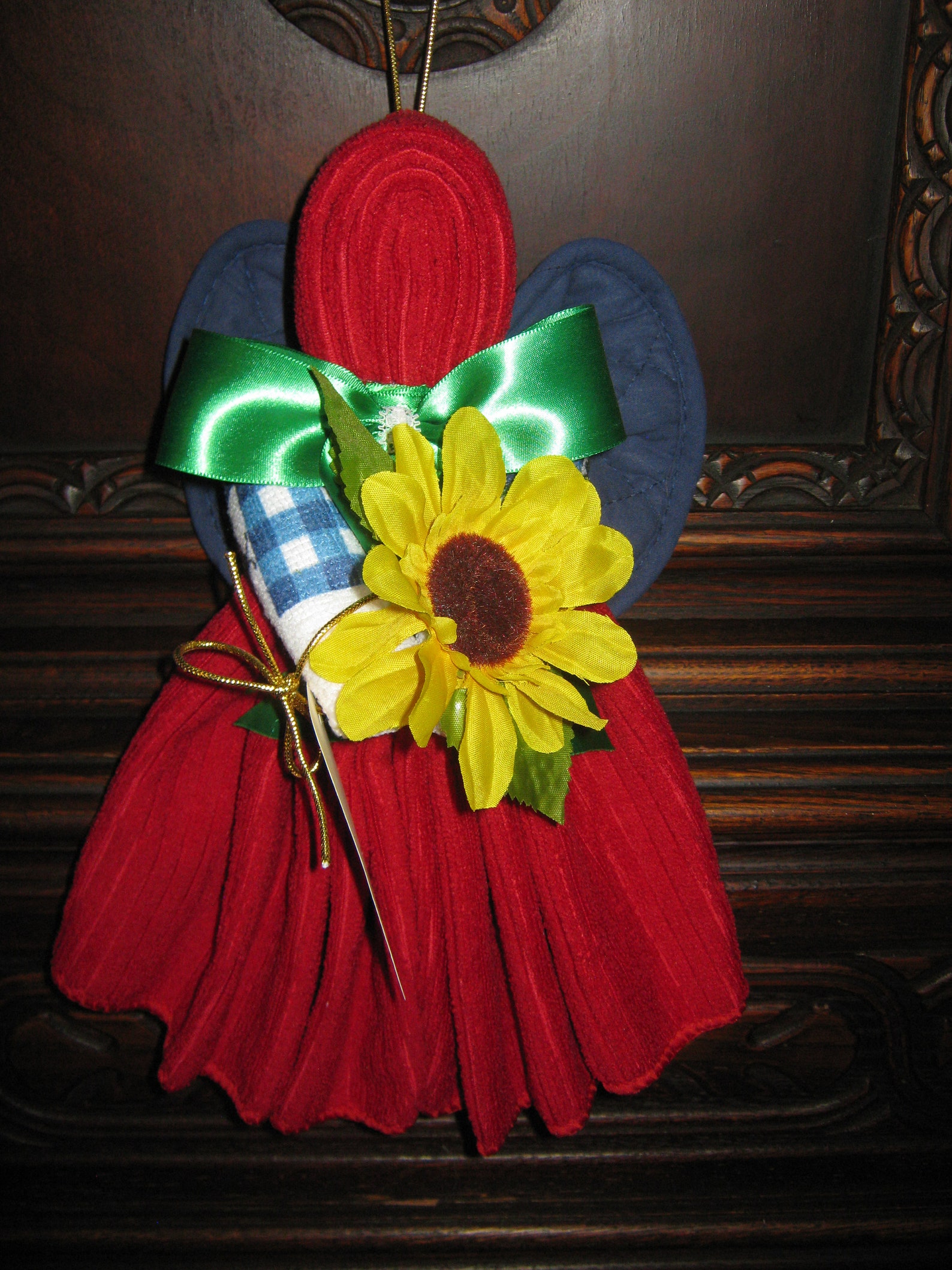 Red Kitchen Towel Angel - Etsy