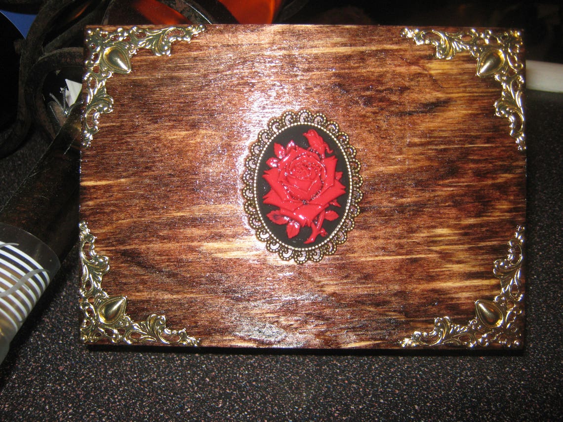 Cameo Rose Card or Cigarette Box - Etsy