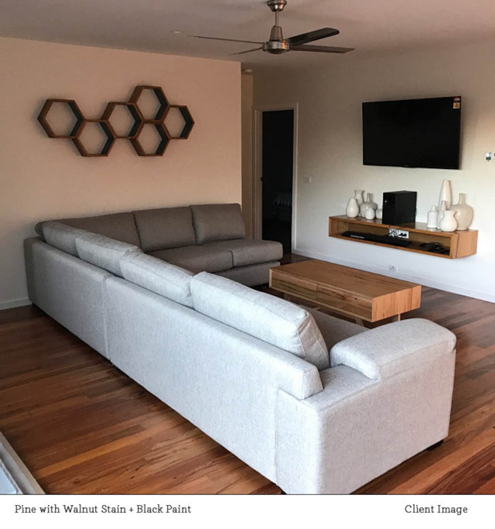 Hexagon Floating Shelves Honeycomb Shelf Home Decor Wood - Etsy