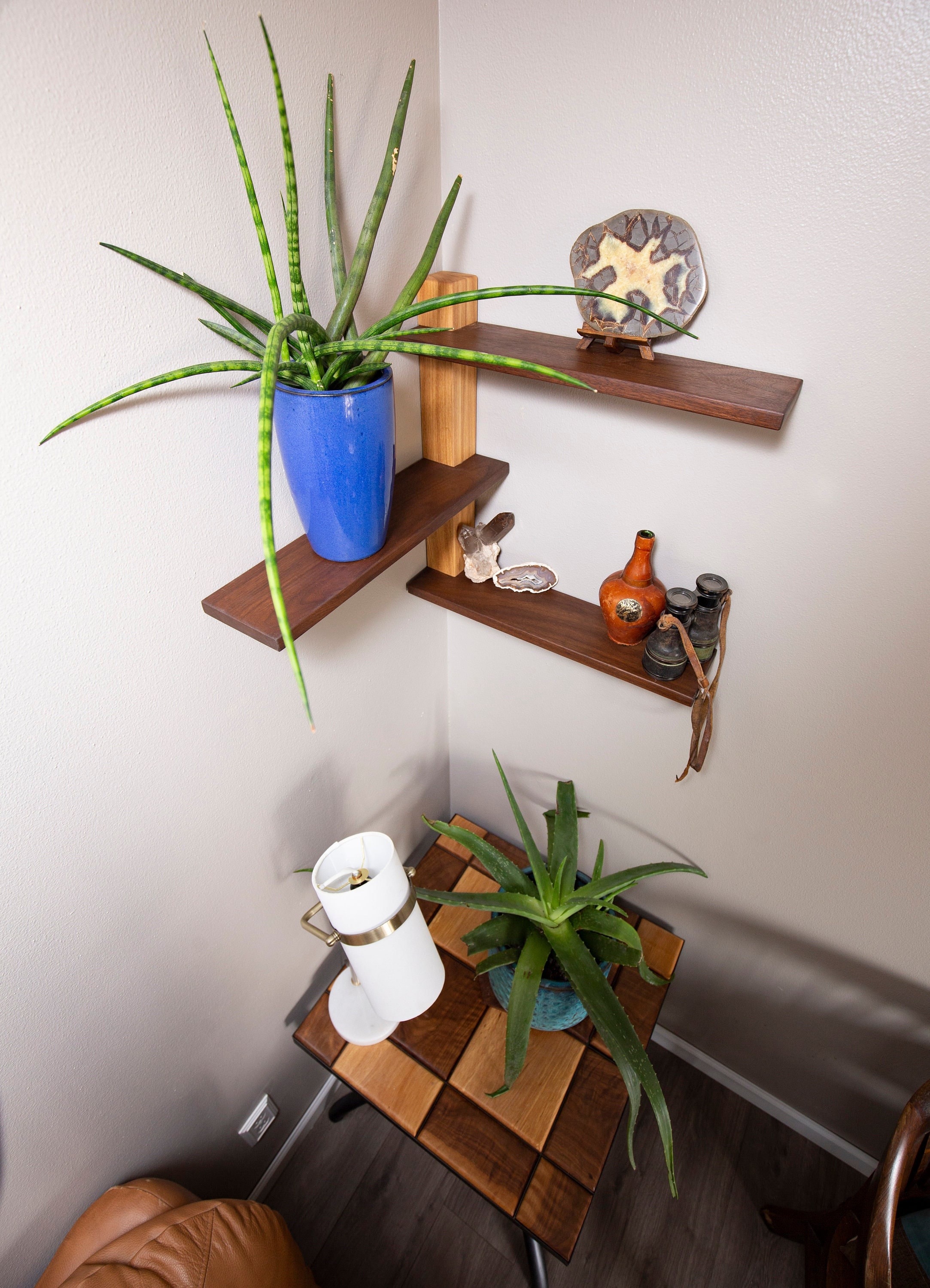 Floating Shelf Unique Corner Shelf Dutch Modern Mid - Etsy Australia