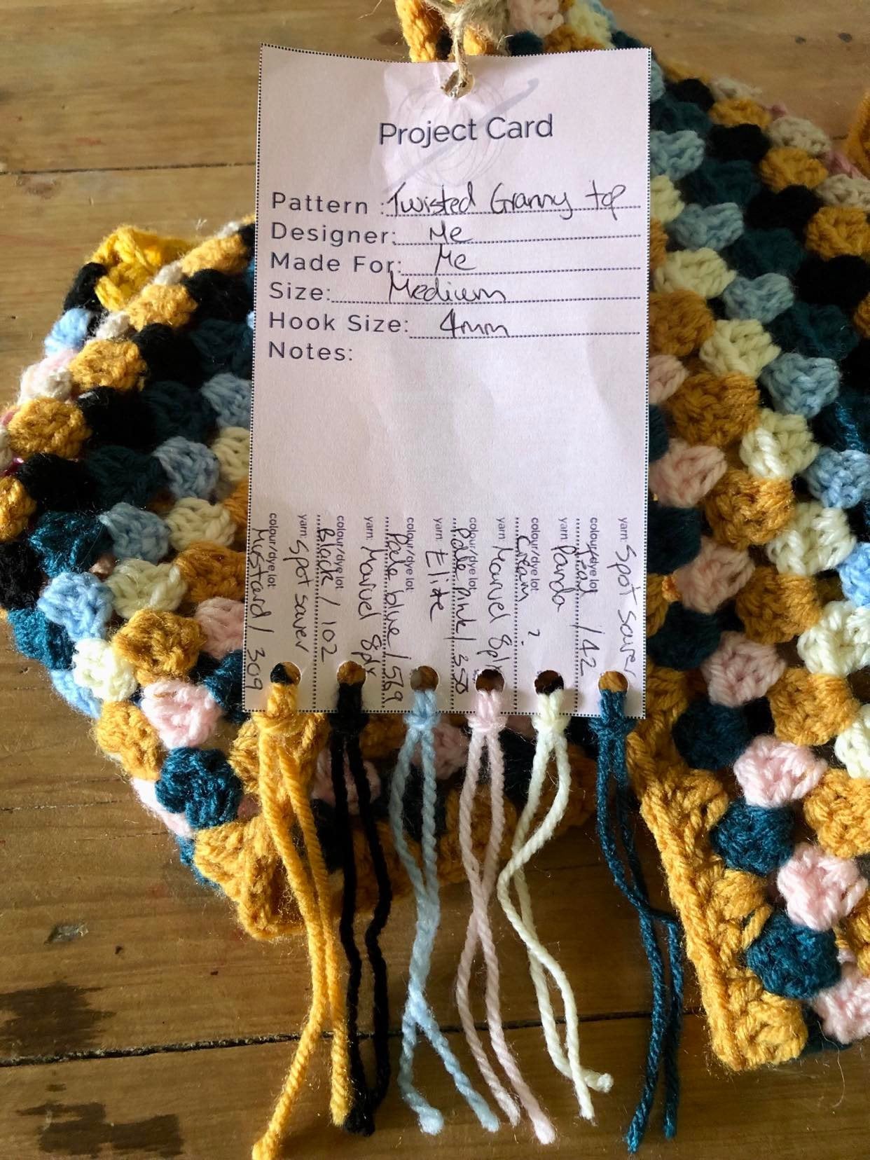 Crochet/knitting WIP Project Card Digital/printable/record - Etsy