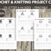 Crochet/knitting WIP Project Card Digital/printable/record Keeper/chart ...