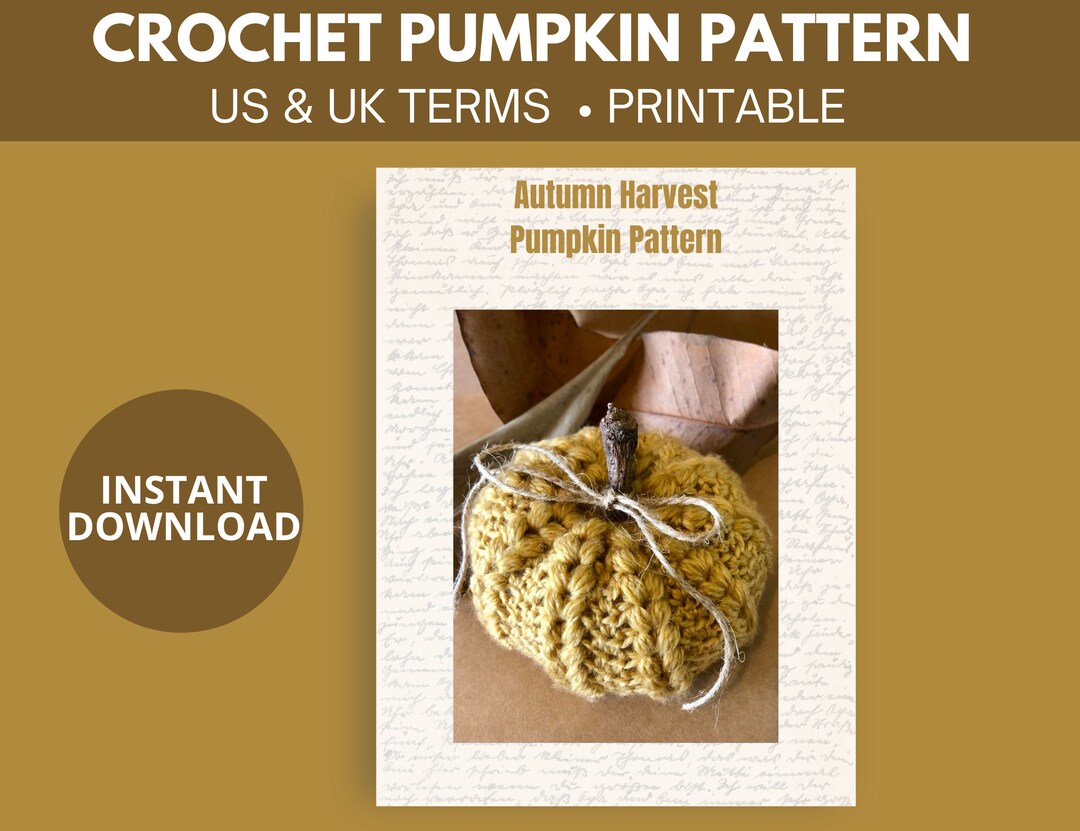 Autumn Harvest Pumpkin Crochet Pattern | Gift | Fall - Etsy