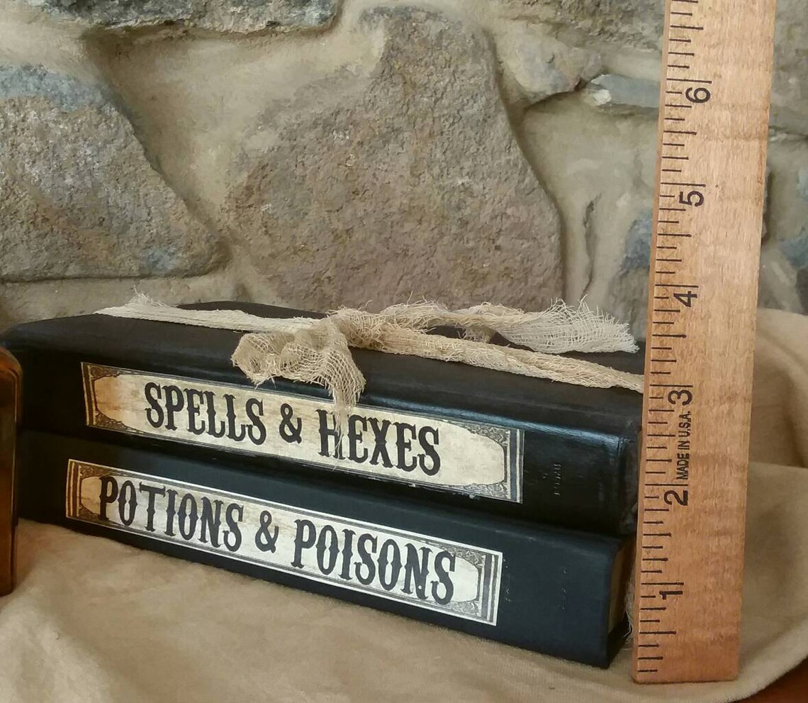 Halloween Spells, Potions Poison Book Display, Handmade Halloween ...