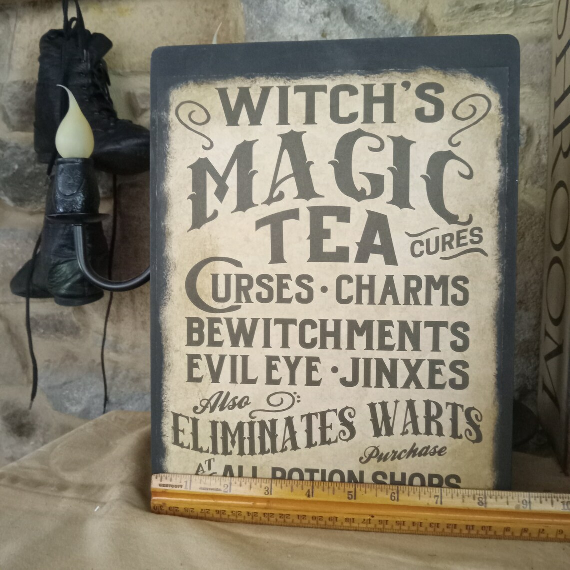 Witch Magic Tea Sign, Kitchen Decor, Handmade Magic Potions Large Wood ...