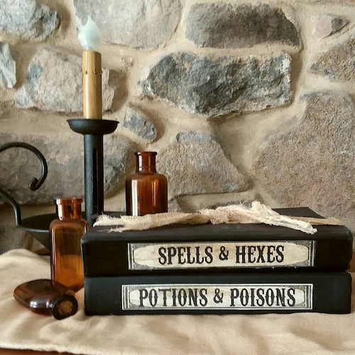 Halloween Spells Potions Poison Book Display Handmade | Etsy