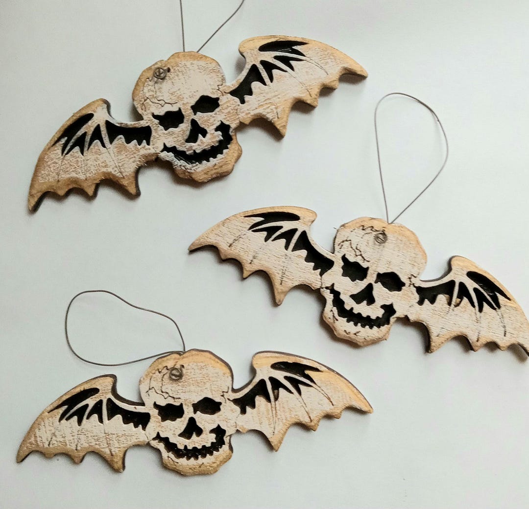 Skelly Angel Wood Cuts, Scary Halloween Party Decor, Laser Cut Wood ...
